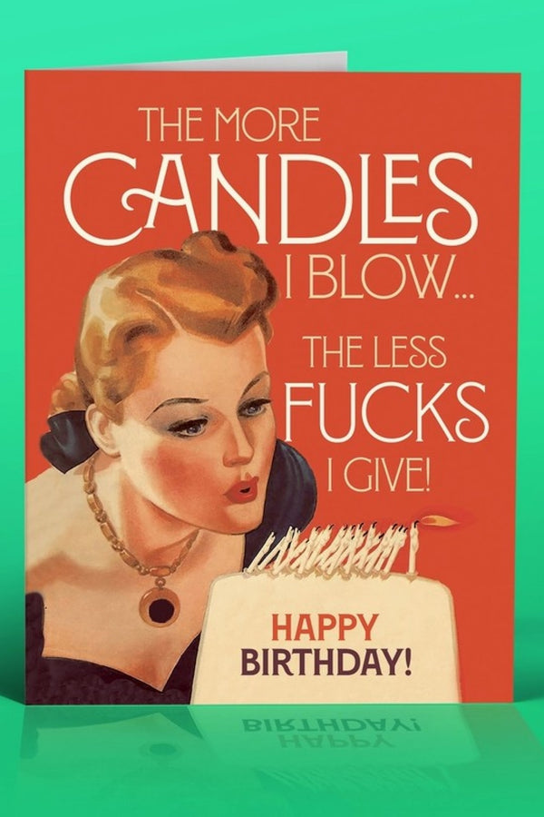 OFFENSIVE DELIGHTFUL MORE CANDLES GREETING CARD – therosellestore.com.au